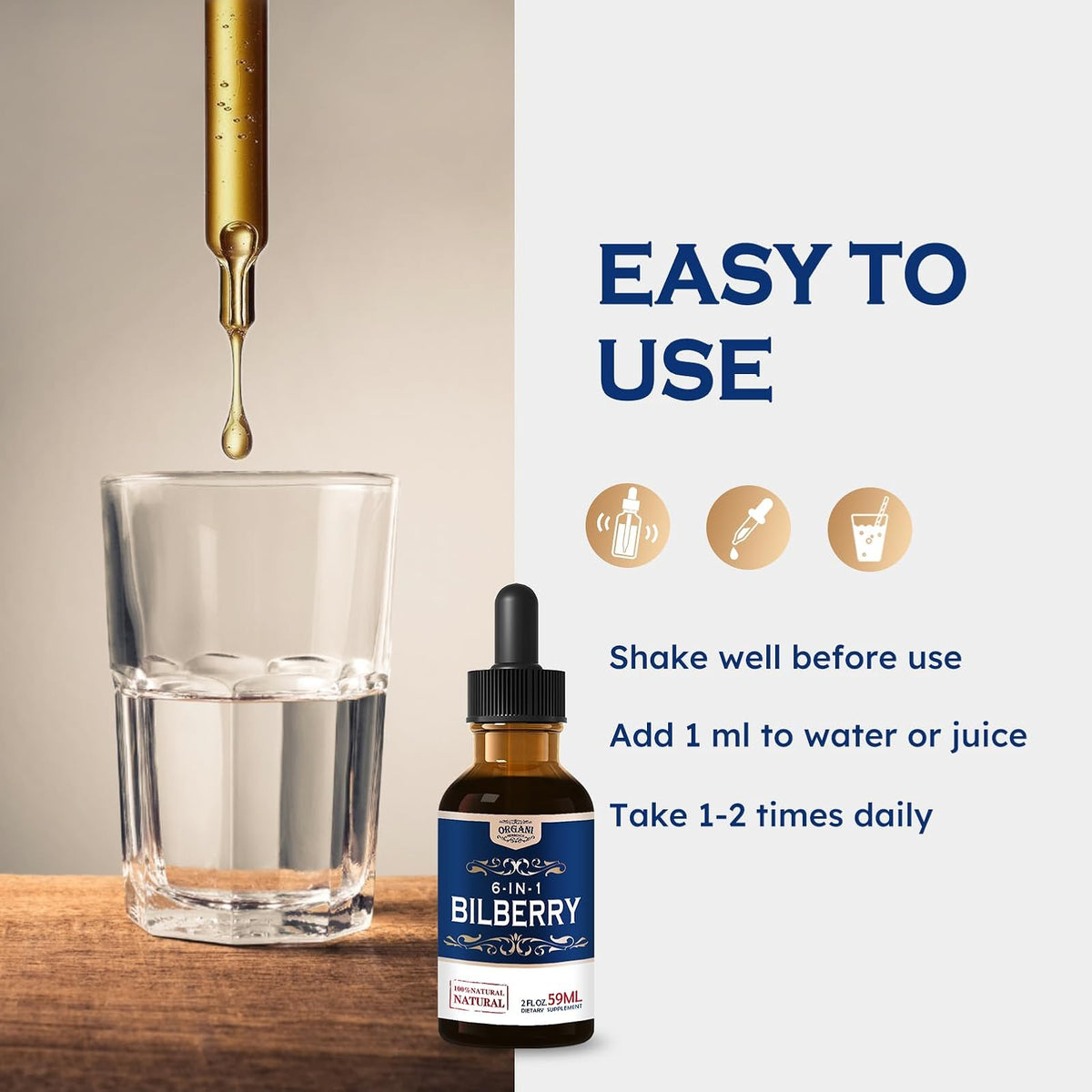 Herbal bilberry extract for daily use