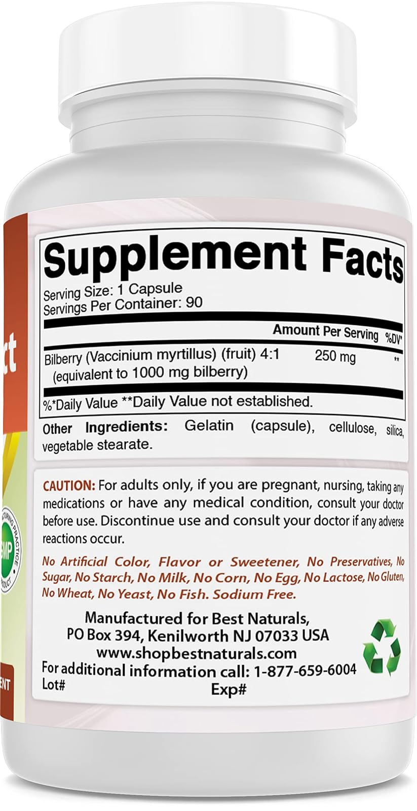 Herbal bilberry for overall wellness