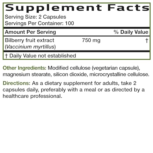 herbal bilberry supplement for vitality