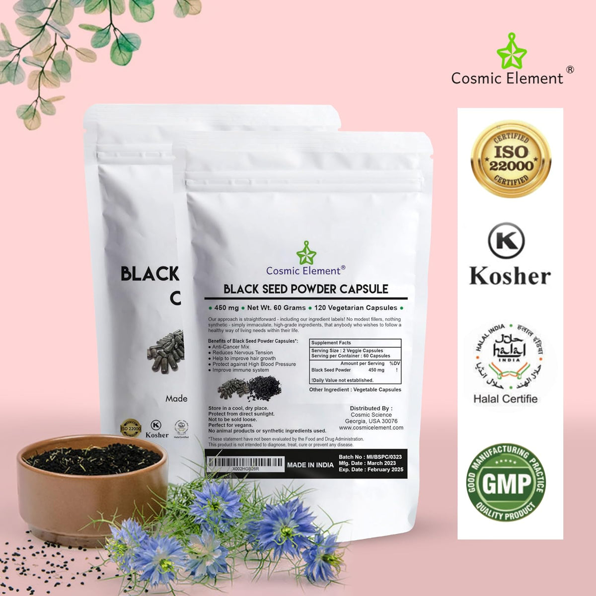 herbal black seed powder for wellness