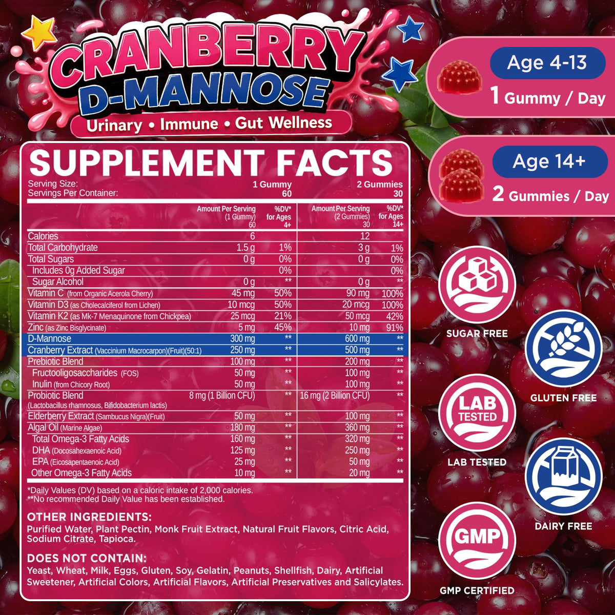 Herbal blend gummies for bladder support