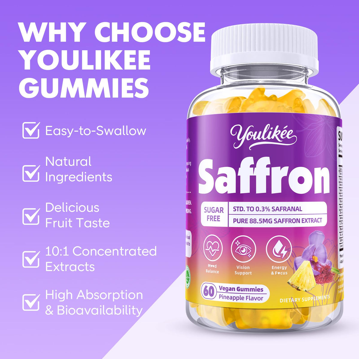 Herbal blend gummies for wellness