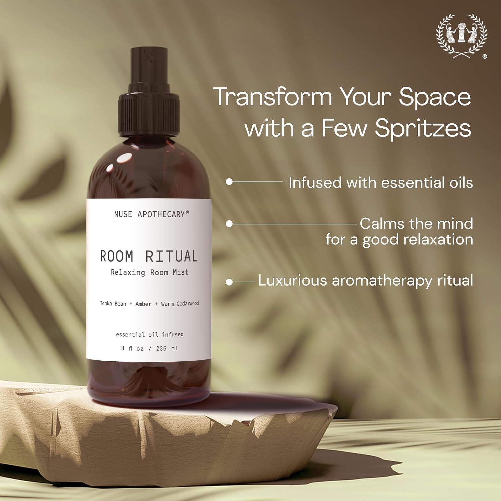 Herbal blend mist for peaceful ambiance