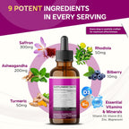 Herbal blend of bilberry and turmeric