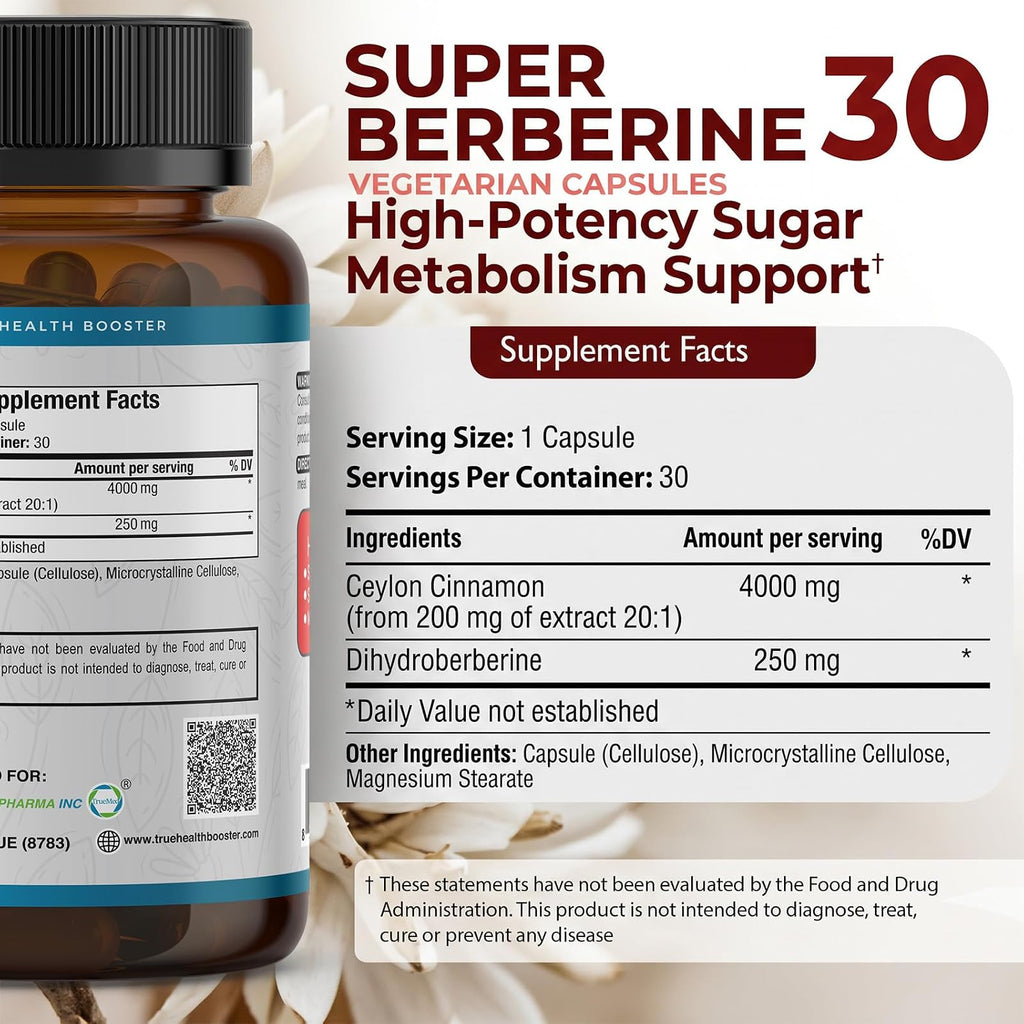 Herbal blend of cinnamon and berberine