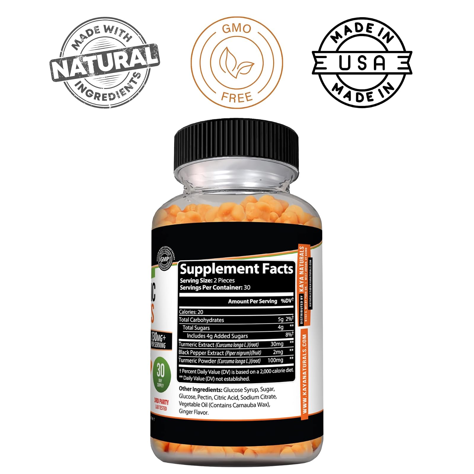 Herbal blend turmeric supplements