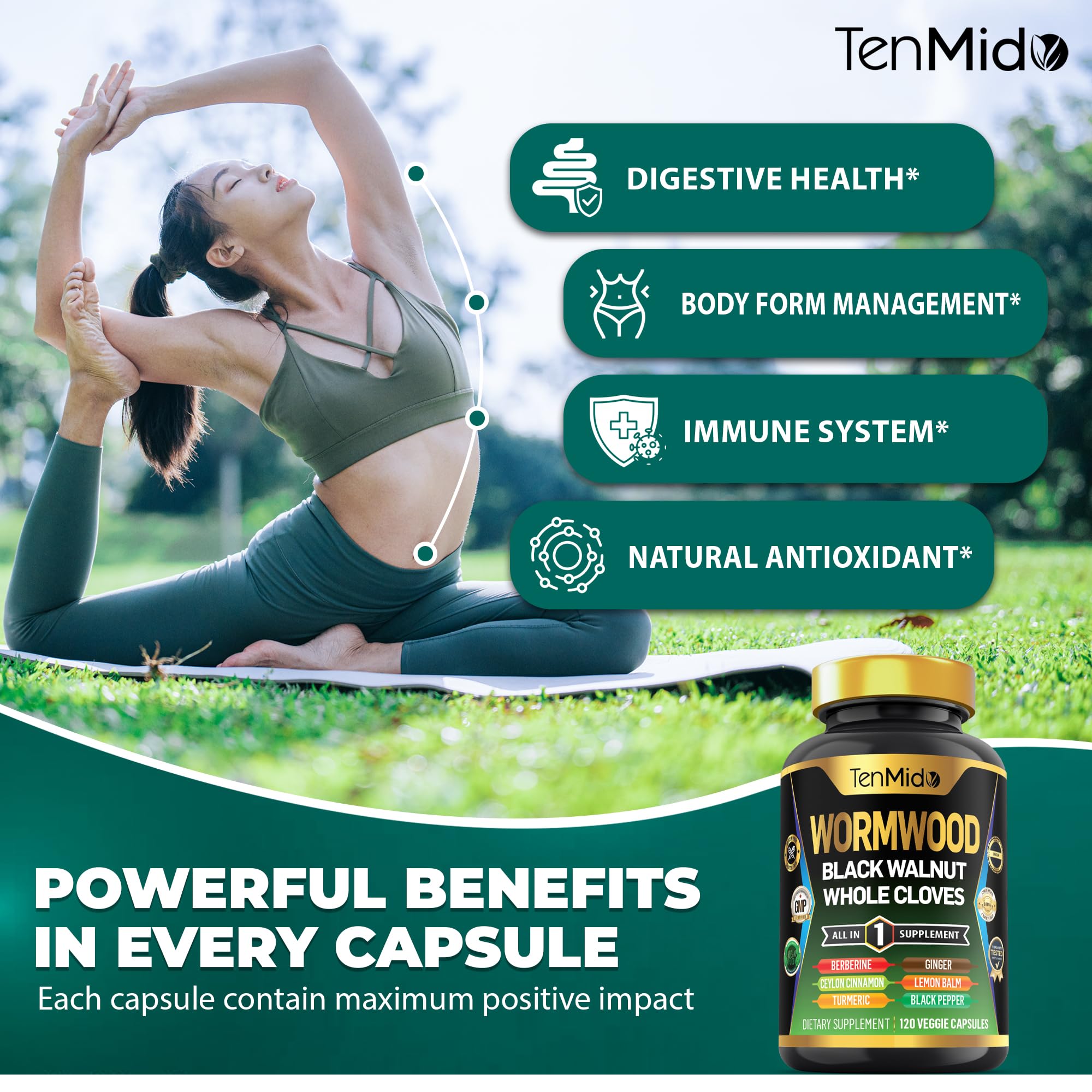 Herbal blend with berberine and cinnamon