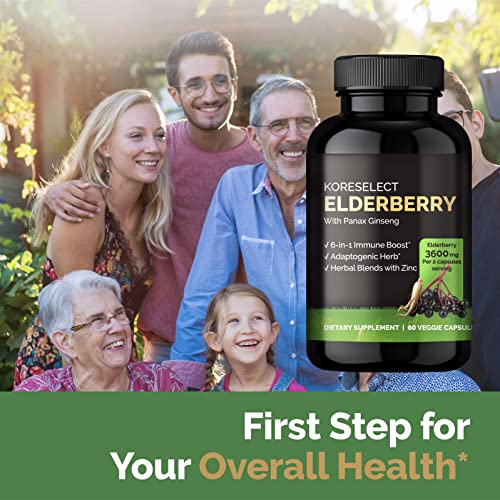 Herbal blend with elderberry and zinc