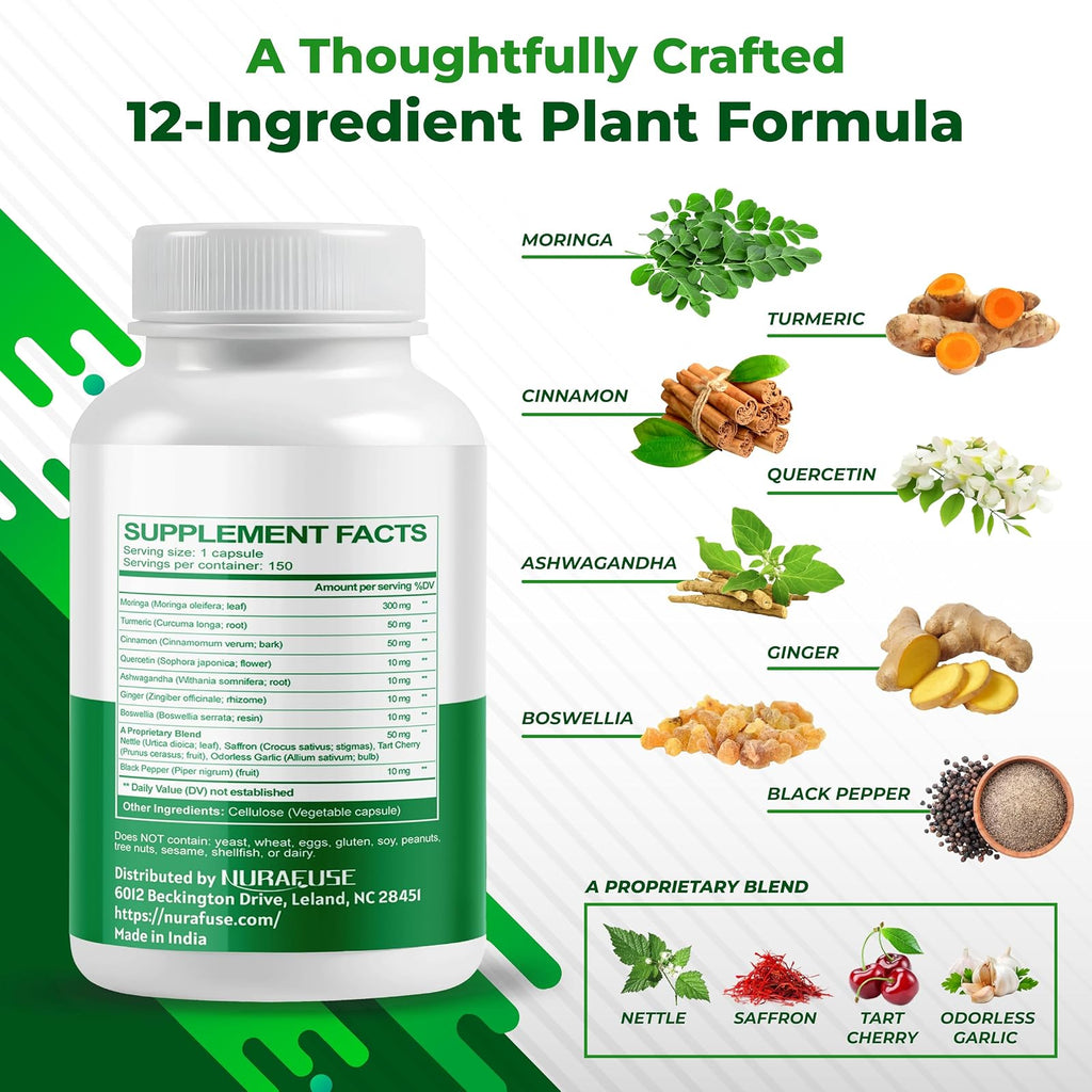 Herbal blend with turmeric and moringa