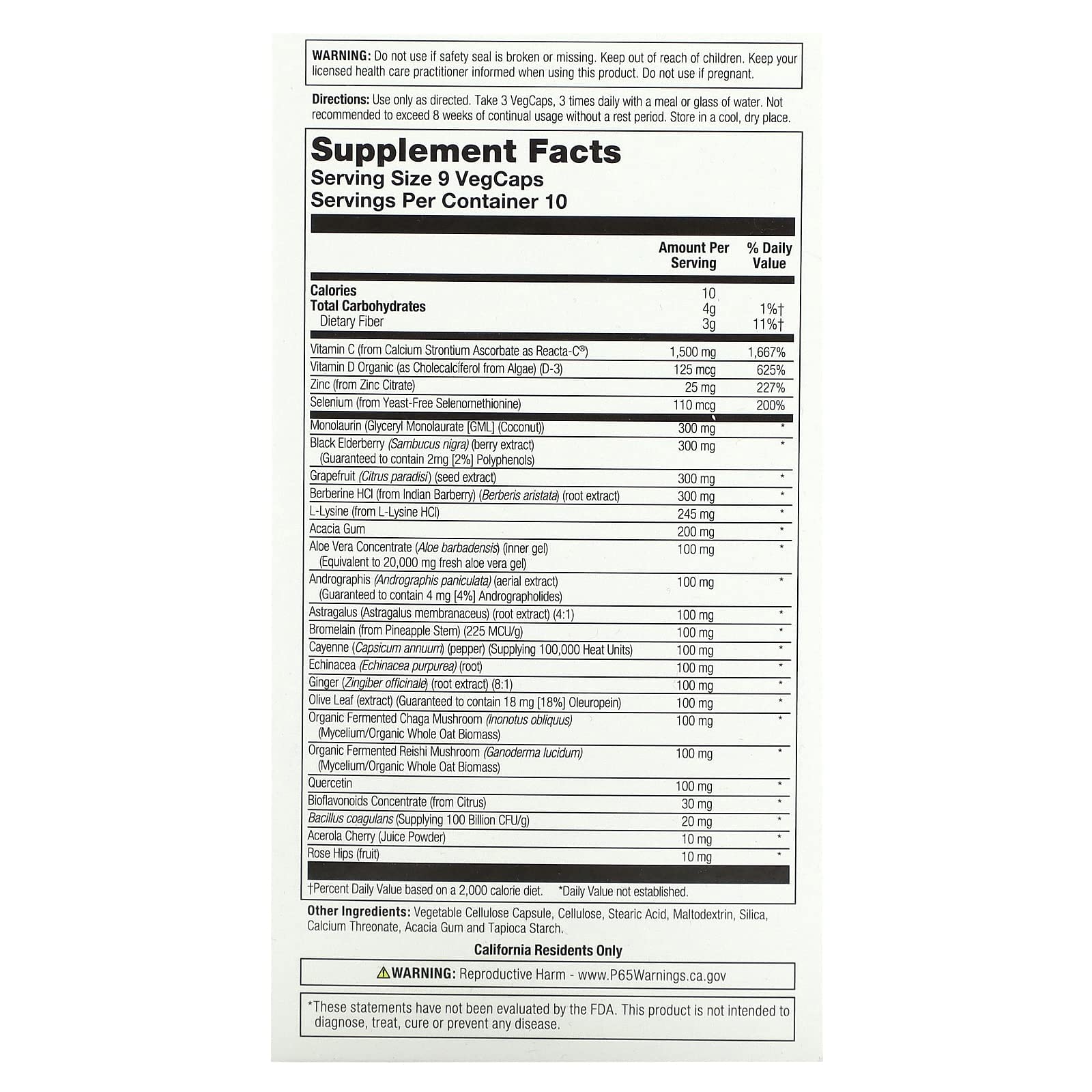 herbal blended vitamin & mineral supplements
