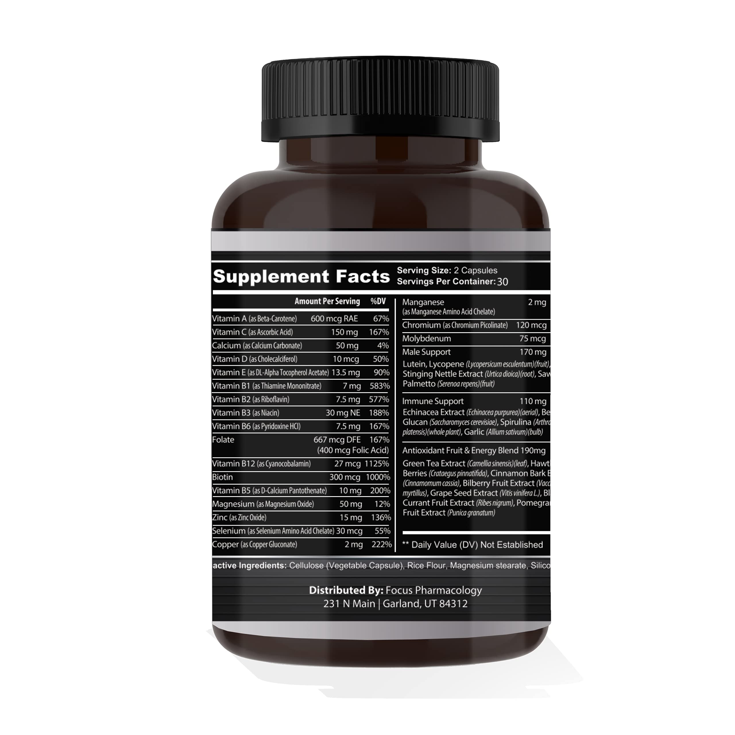 Herbal blended vitamin & mineral supplements