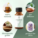 Herbal blends comfrey oil for natural relief