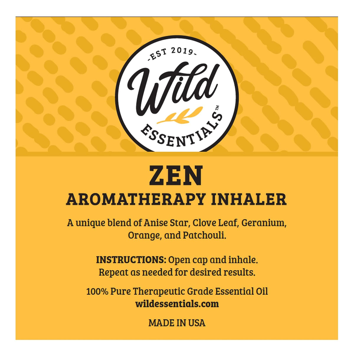 Herbal blends for stress relief inhaler