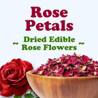 Herbal blends with dried rose petals