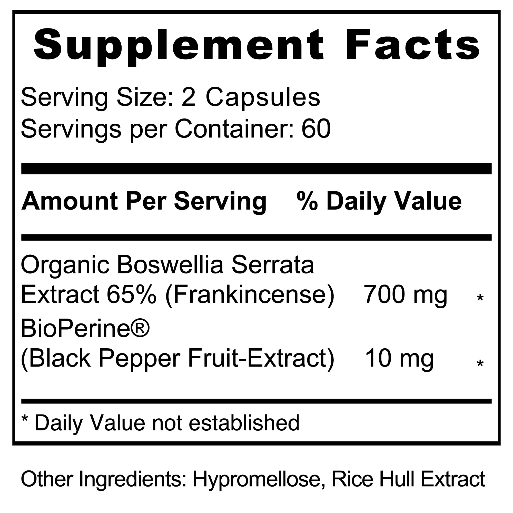 Herbal boswellia serrata for pain relief