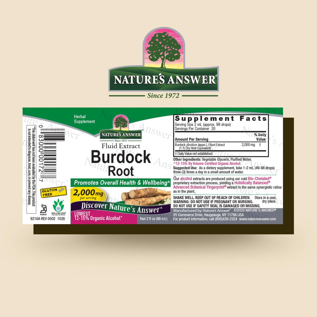 herbal burdock root for detox