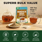 Herbal burdock root tea for relaxation