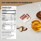 Herbal burdock root tea for wellness
