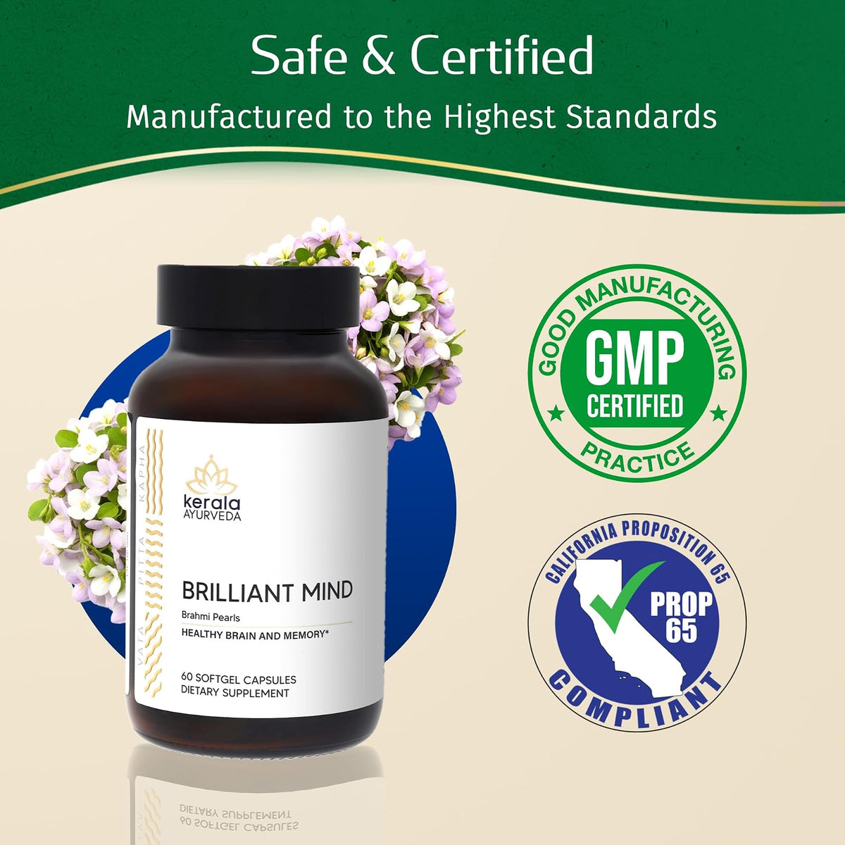 Herbal capsules for cognitive support