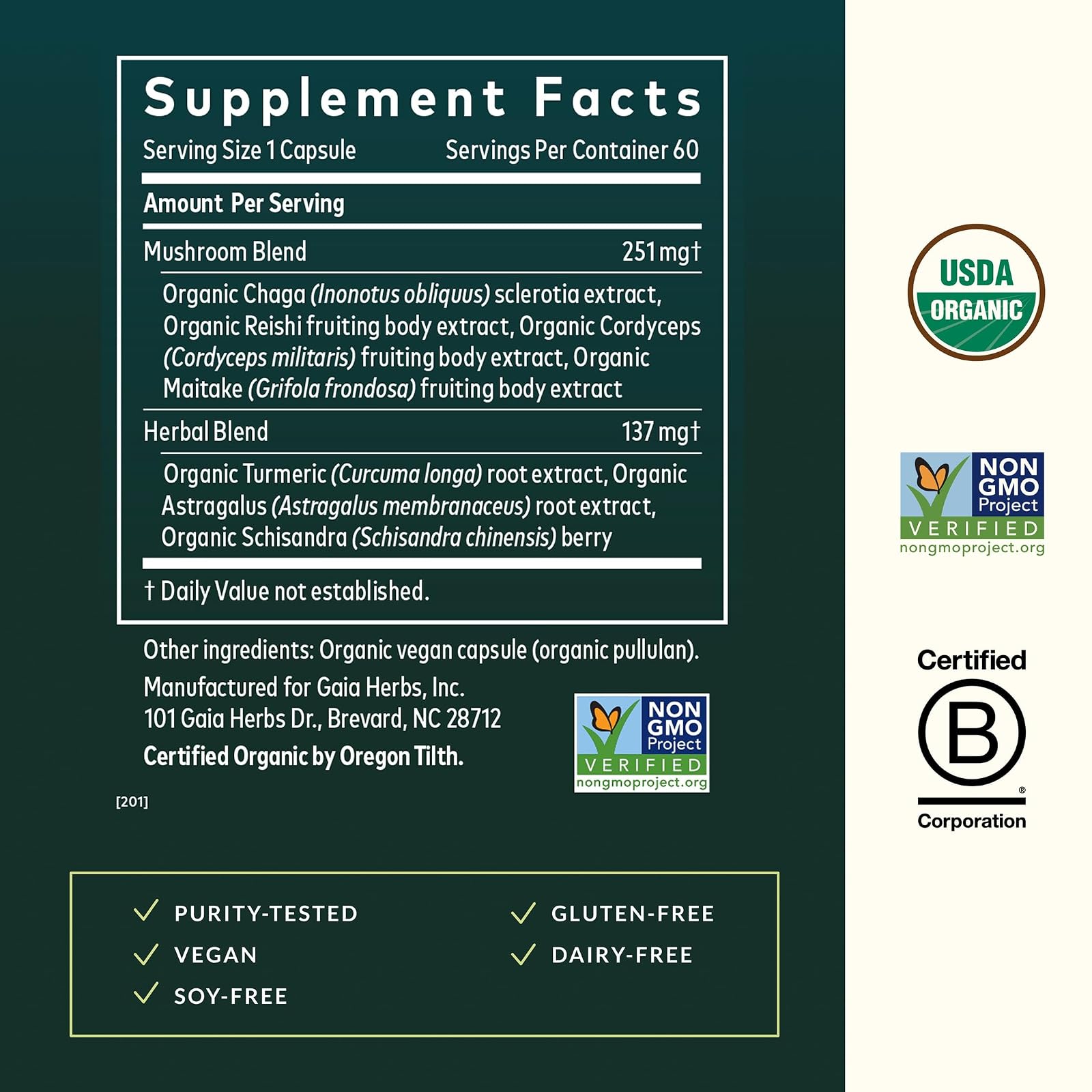 Herbal capsules for daily wellness