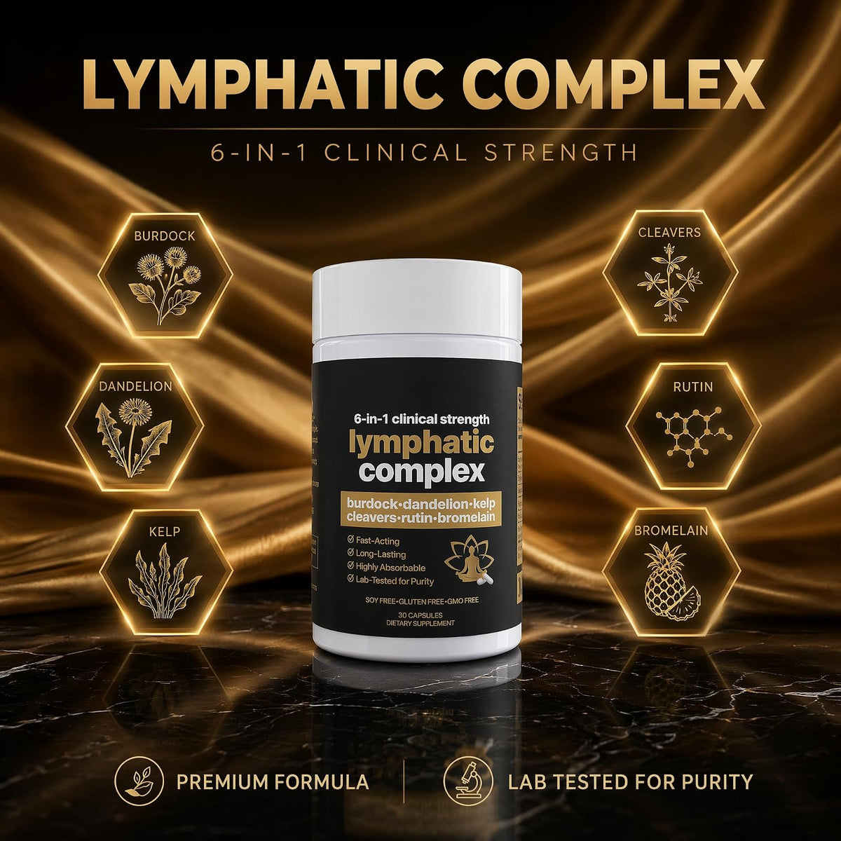 Herbal capsules for lymphatic health