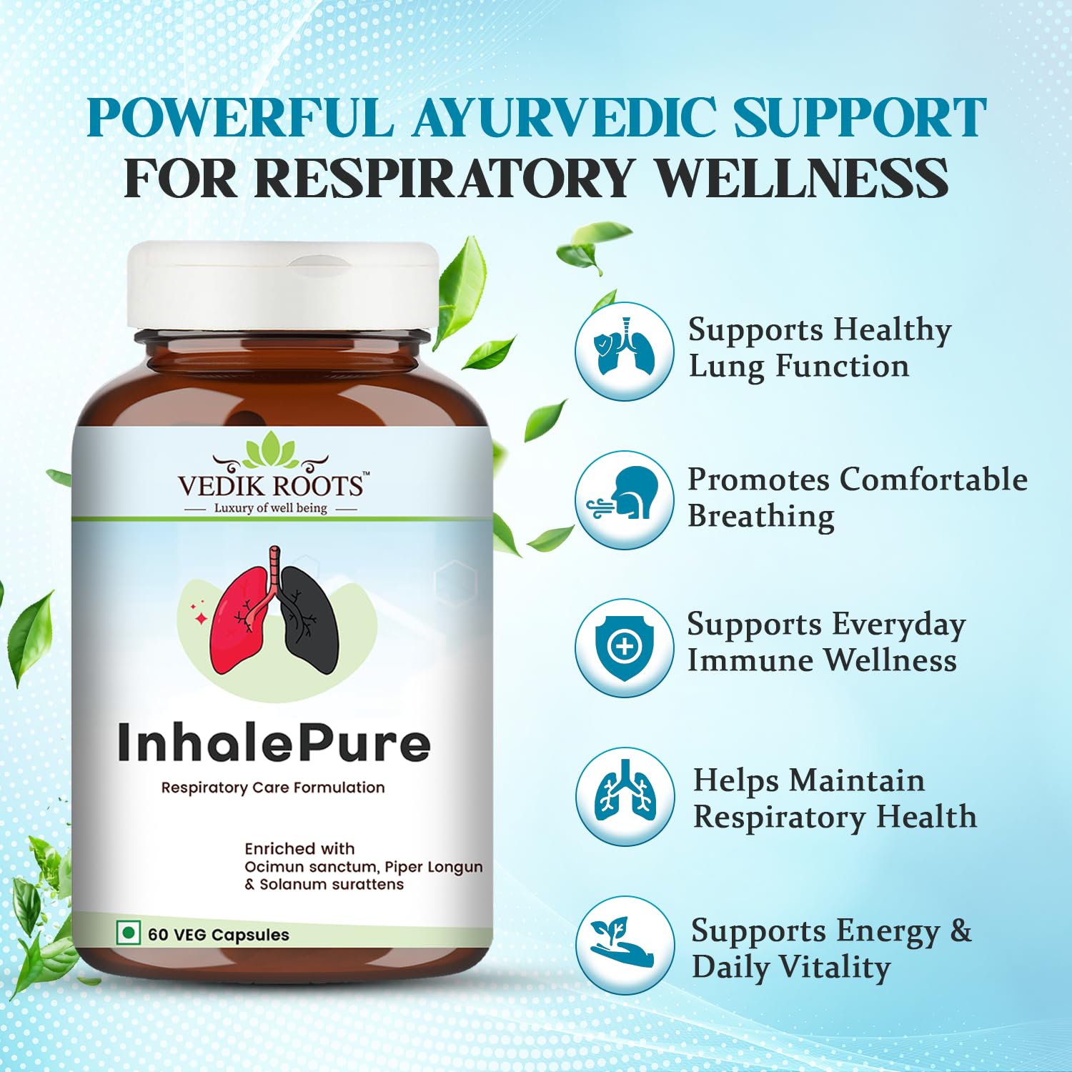 Herbal capsules for relaxation and focus