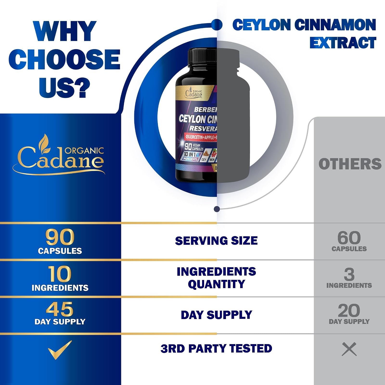 Herbal capsules with Ceylon cinnamon