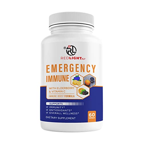 herbal capsules with elderberry and vitamins
