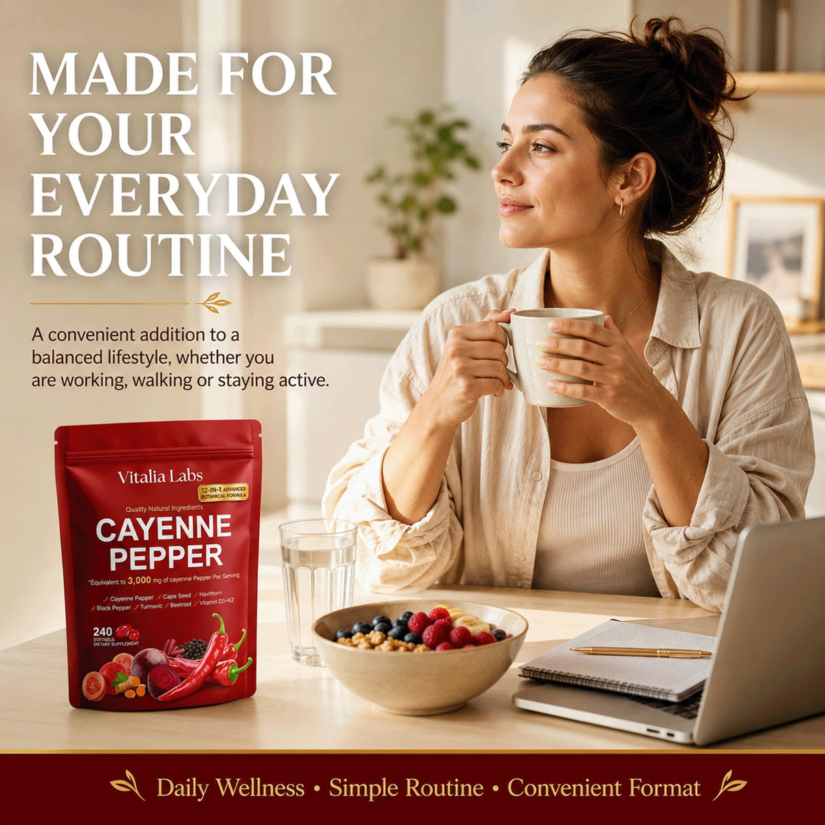 Herbal cayenne for metabolism support