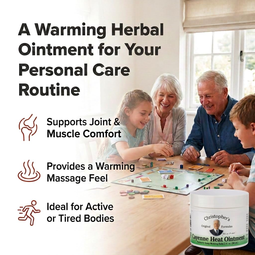 Herbal cayenne ointment for joint discomfort