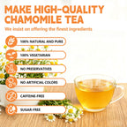 Herbal chamomile tea bags for soothing digestion
