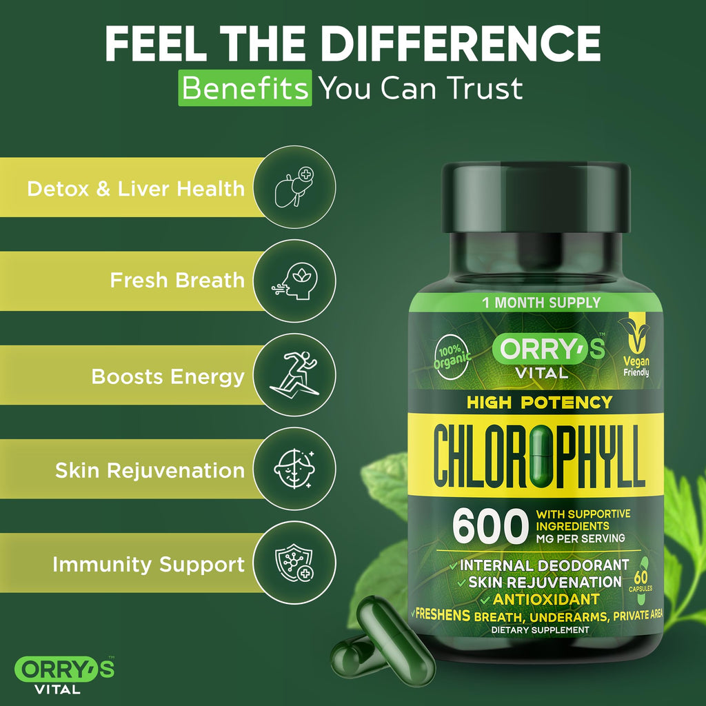 Herbal chlorophyll for detoxifying the body