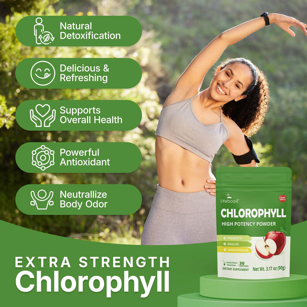 Herbal chlorophyll powder for digestion