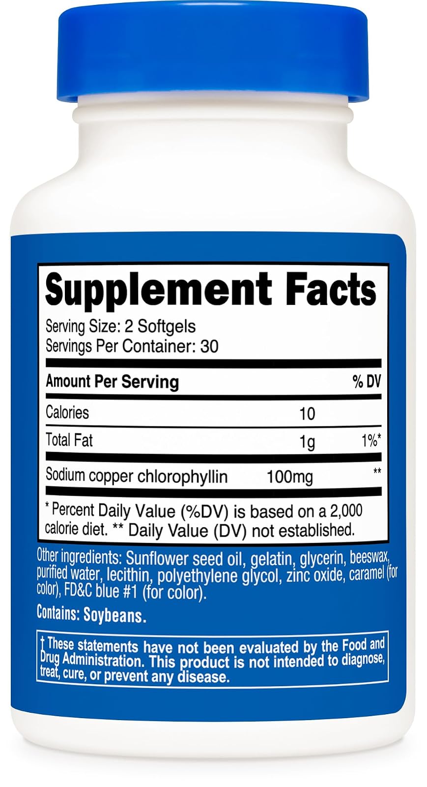 Herbal chlorophyll softgels for wellness