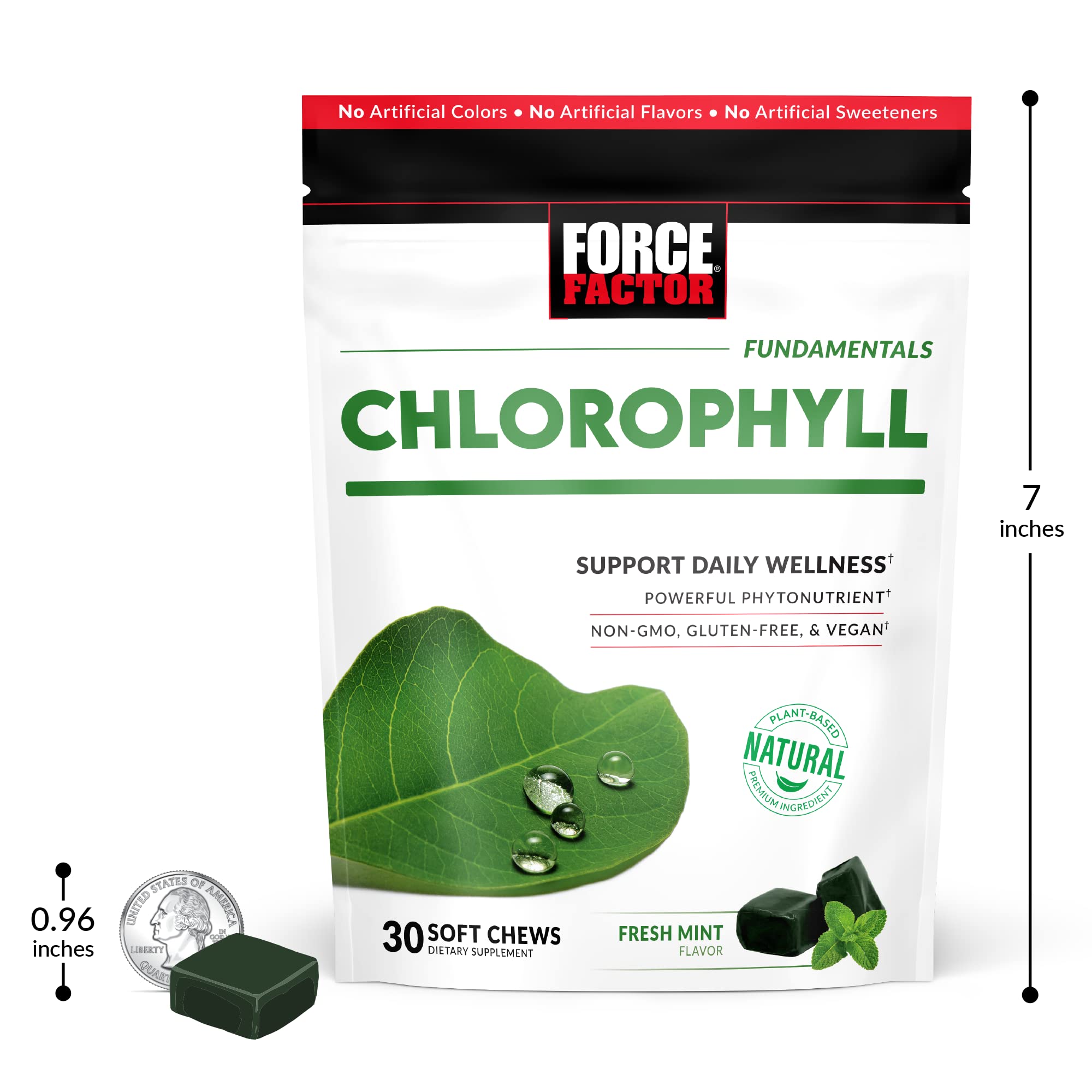 Herbal chlorophyll supplement for overall wellness