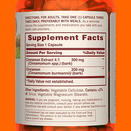 Herbal cinnamon capsules for energy