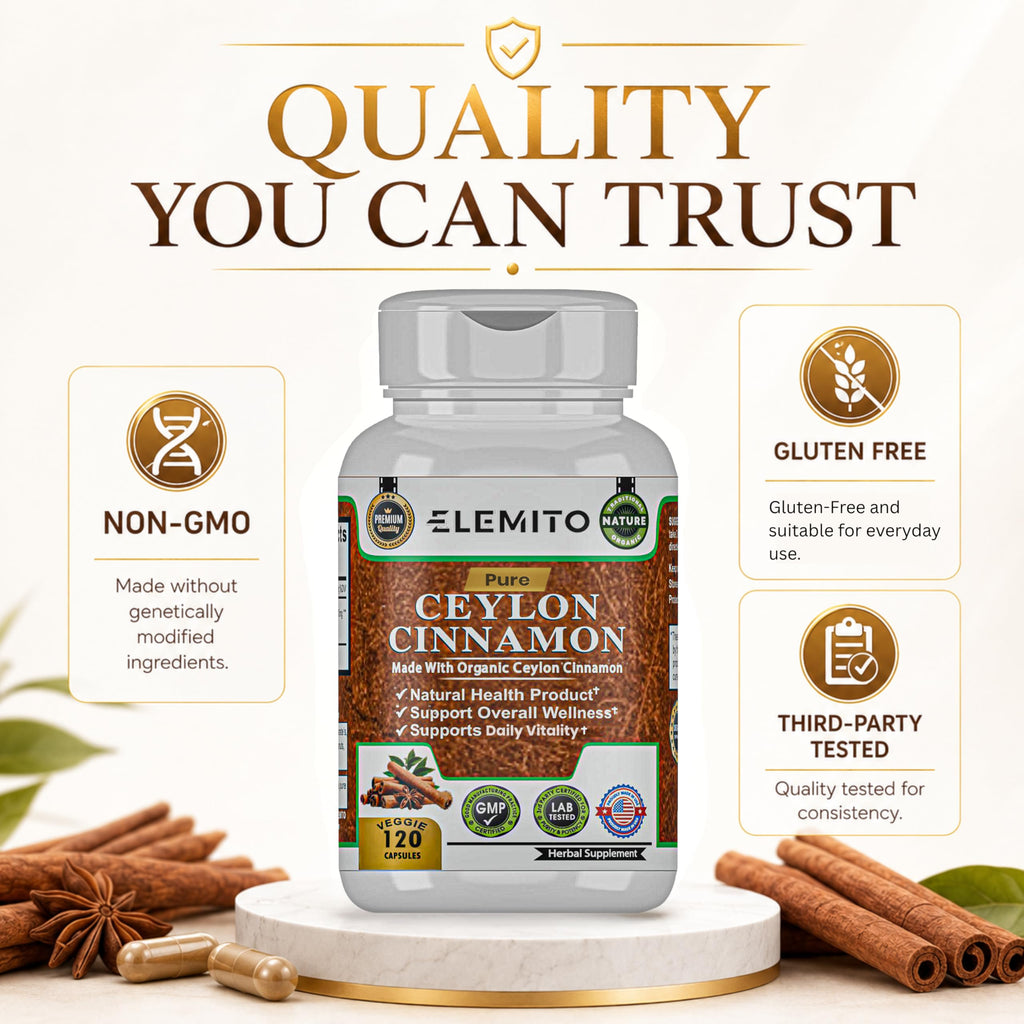Herbal cinnamon supplement for natural energy