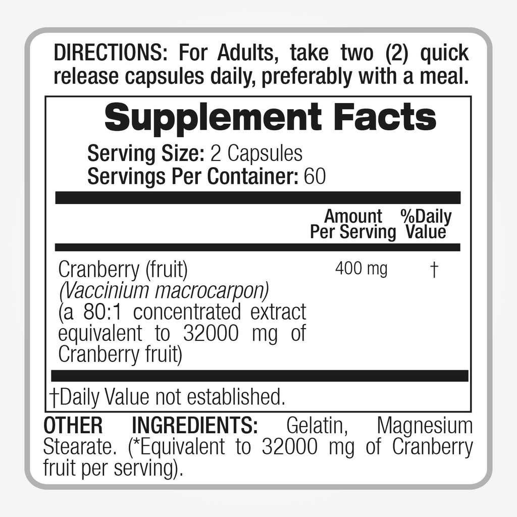 Herbal cranberry supplement for hydration