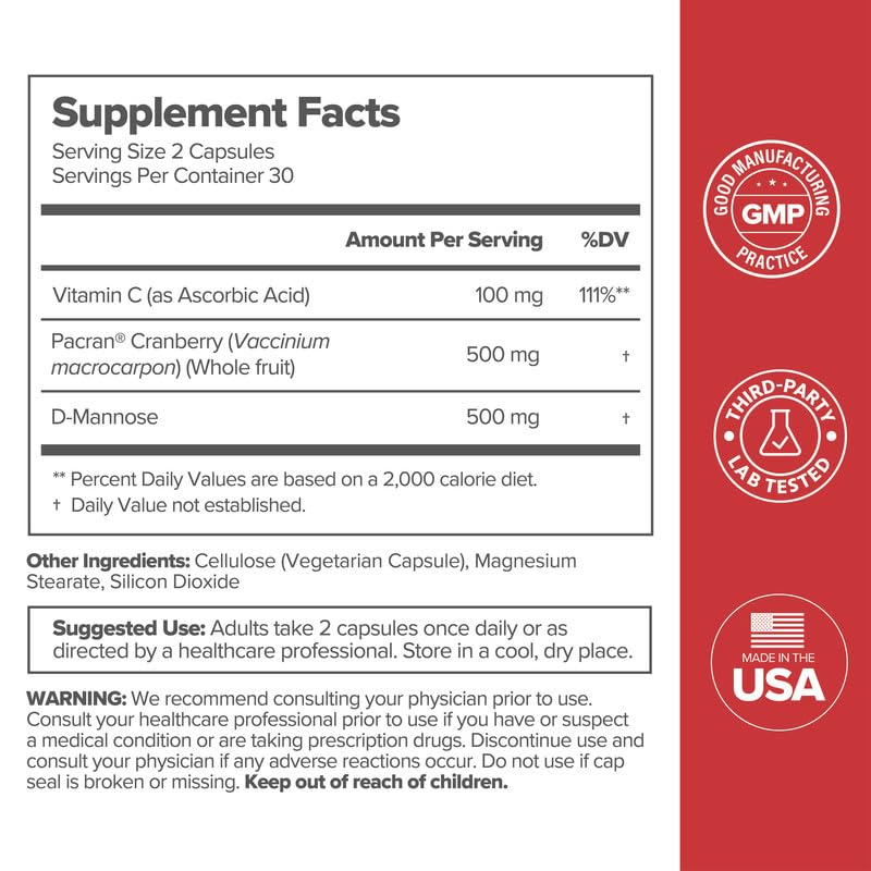 Herbal cranberry supplement for immunity