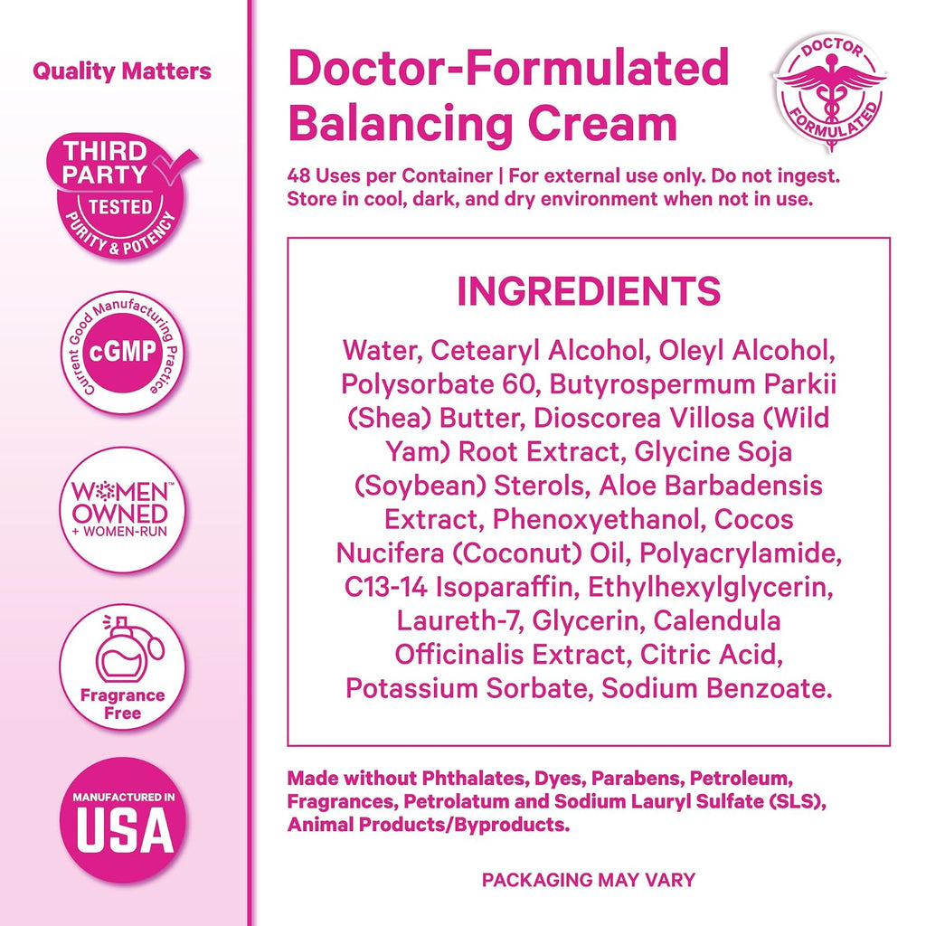 Herbal cream for menopausal comfort