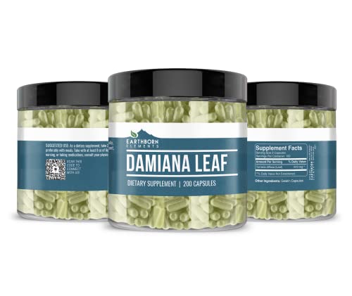 Herbal Damiana capsules for stress relief