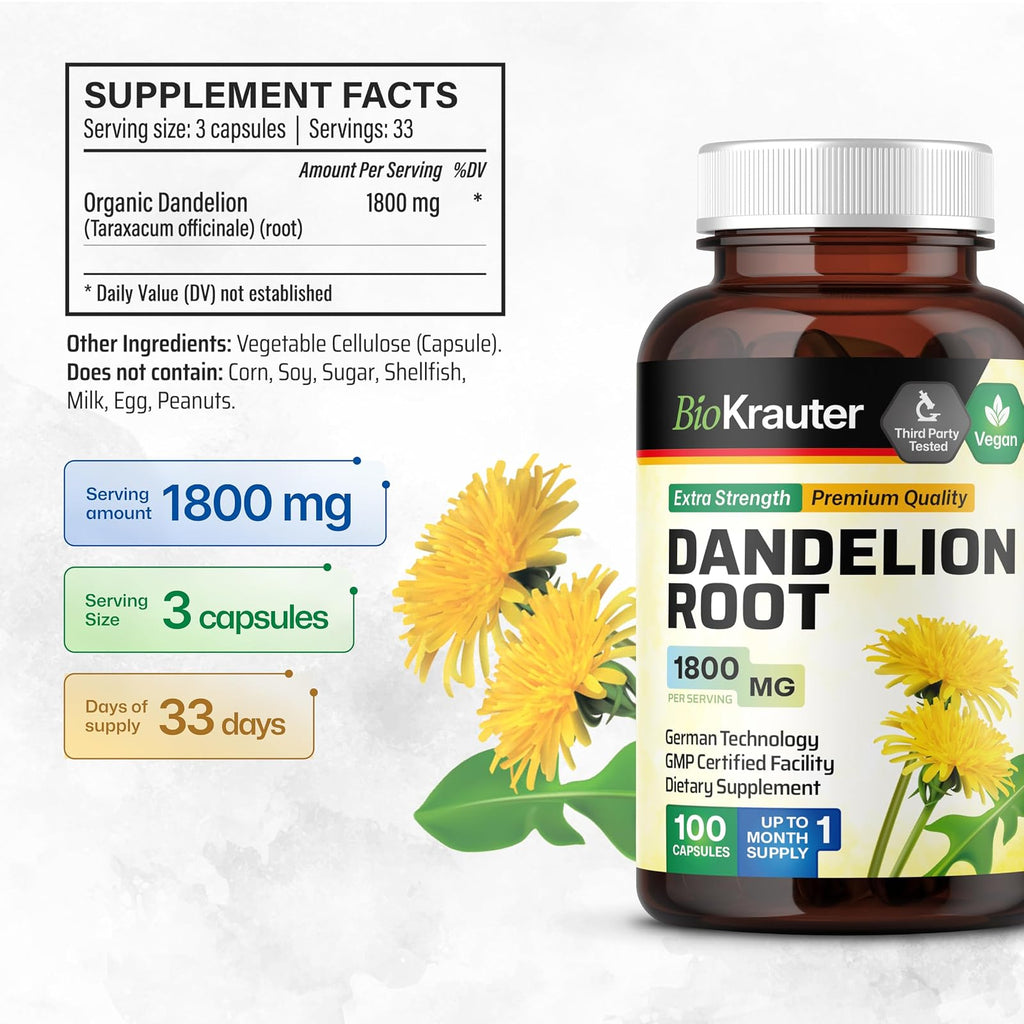 herbal dandelion capsules for digestion