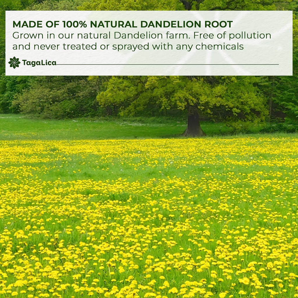 Herbal dandelion root powder for wellness