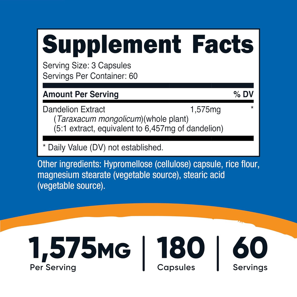 herbal dandelion supplement for wellness