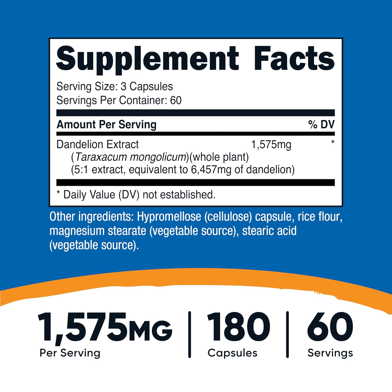 herbal dandelion supplement for wellness