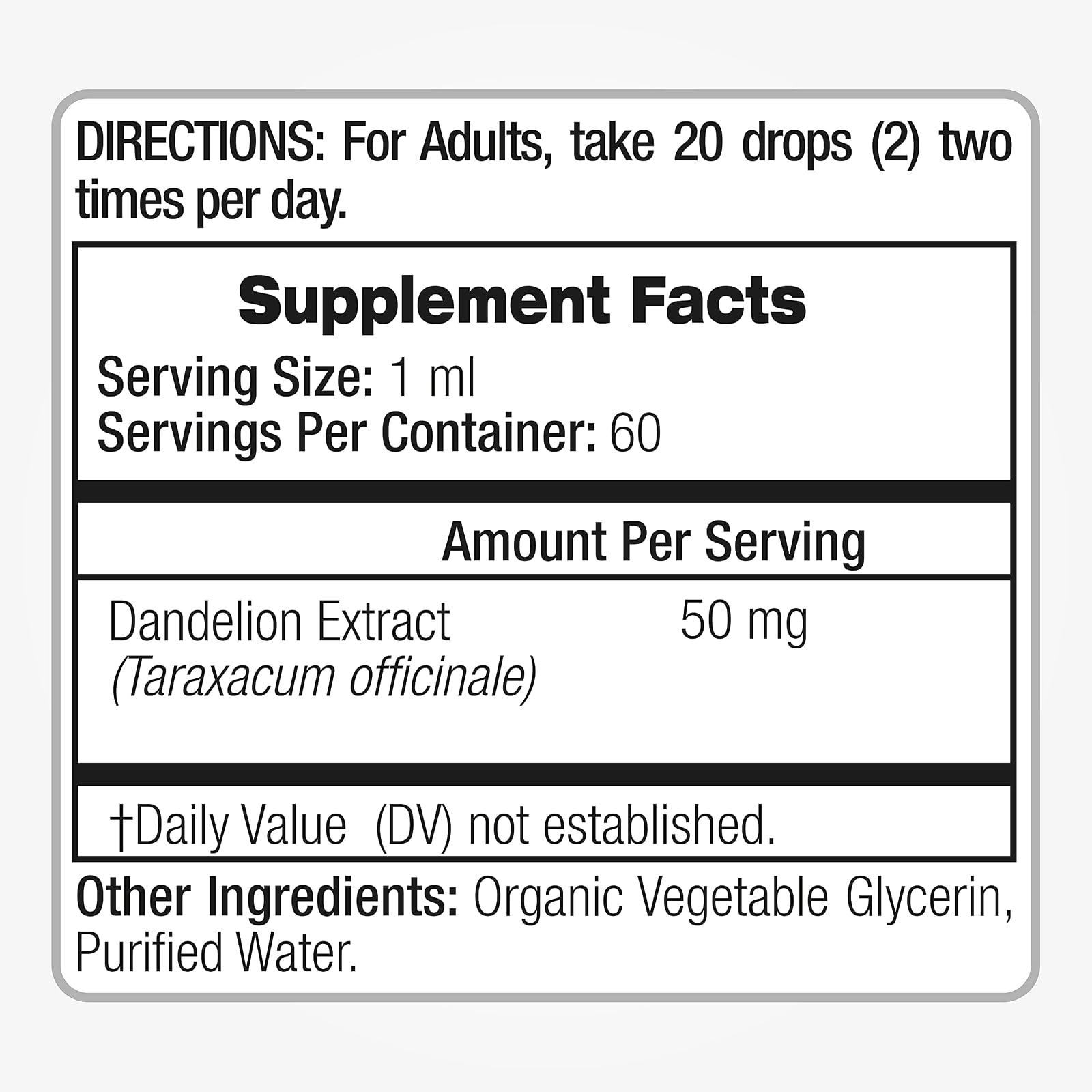 herbal dandelion tincture for energy