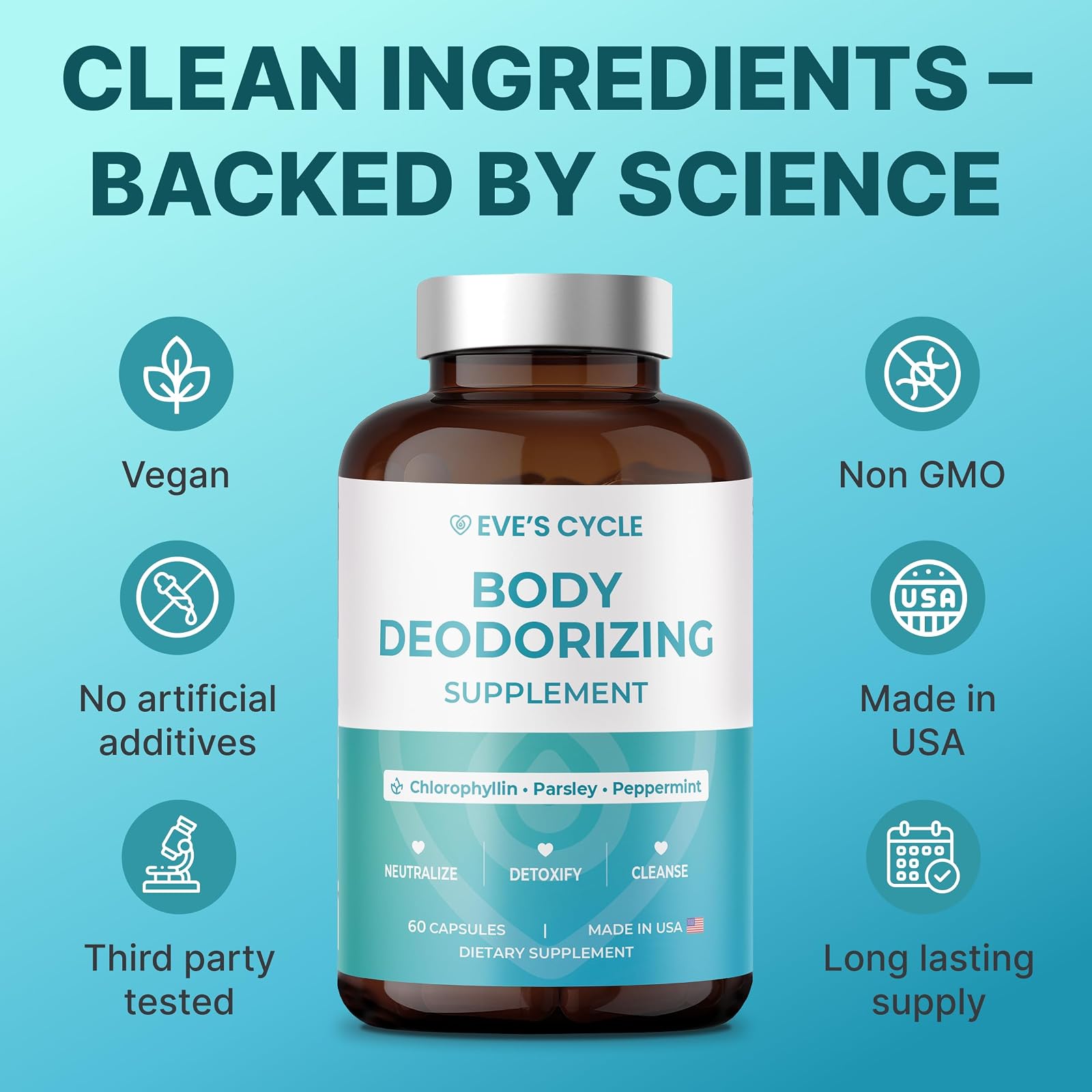herbal deodorizing capsules for daily use