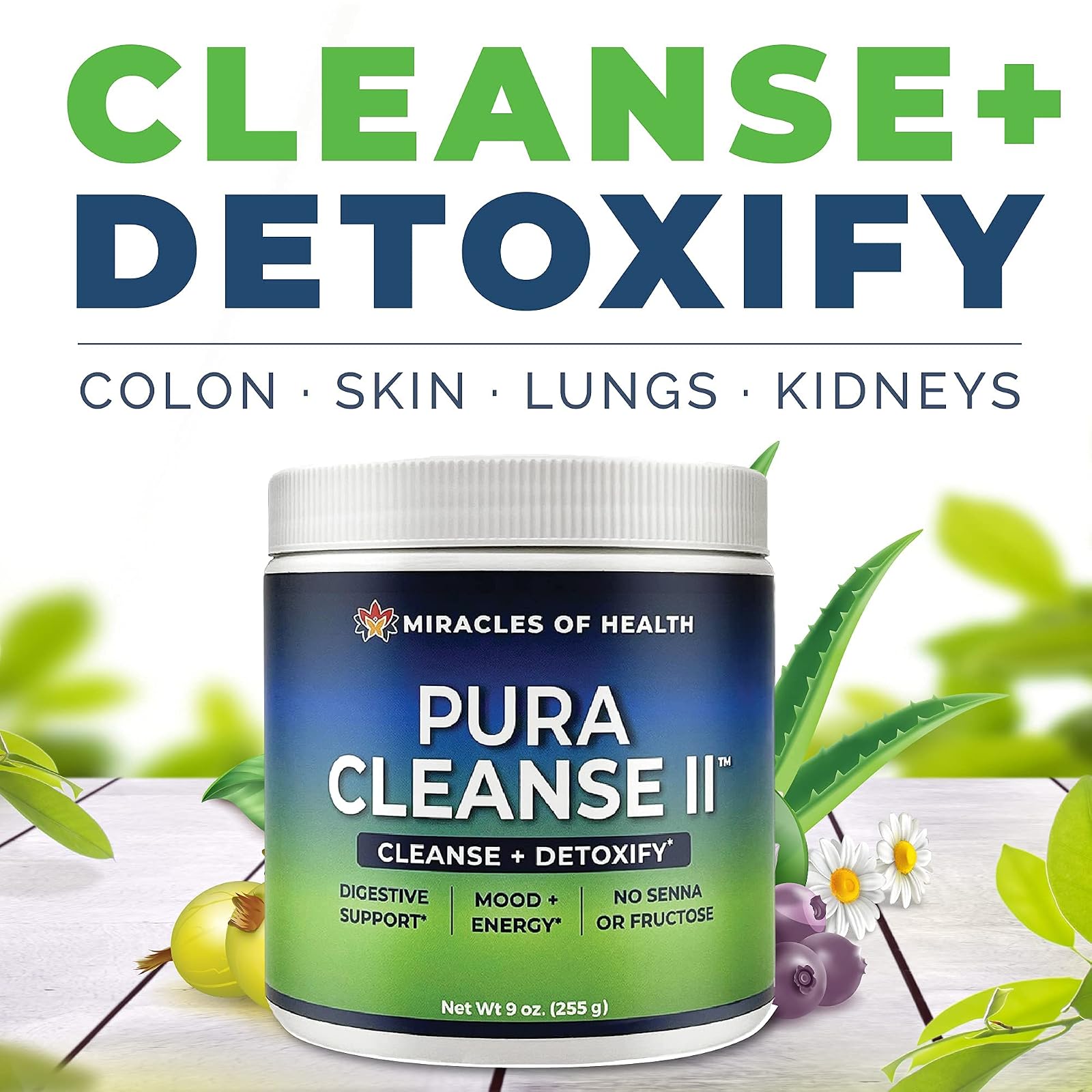 Herbal detox drink with fiber