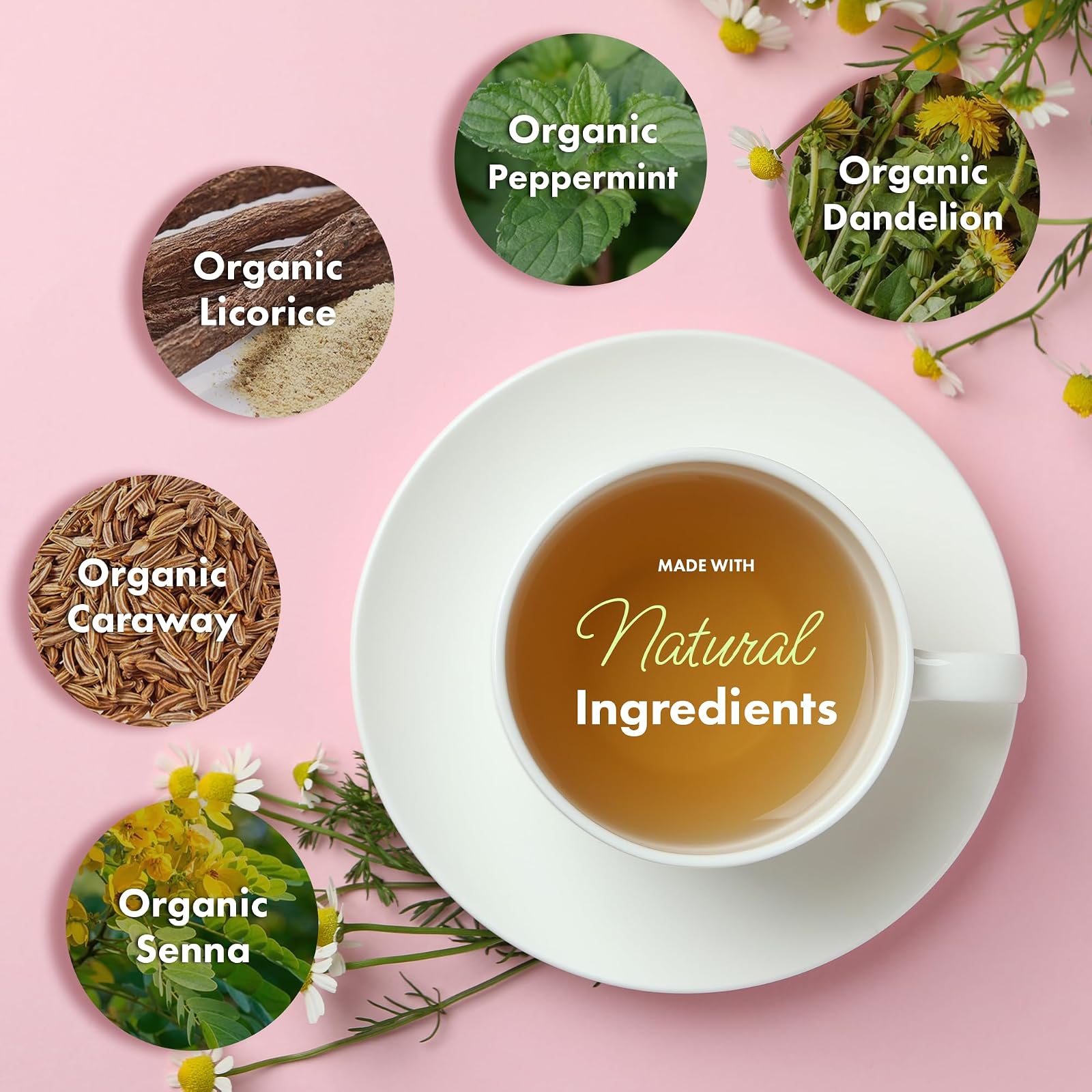 Herbal detox tea for flat tummy