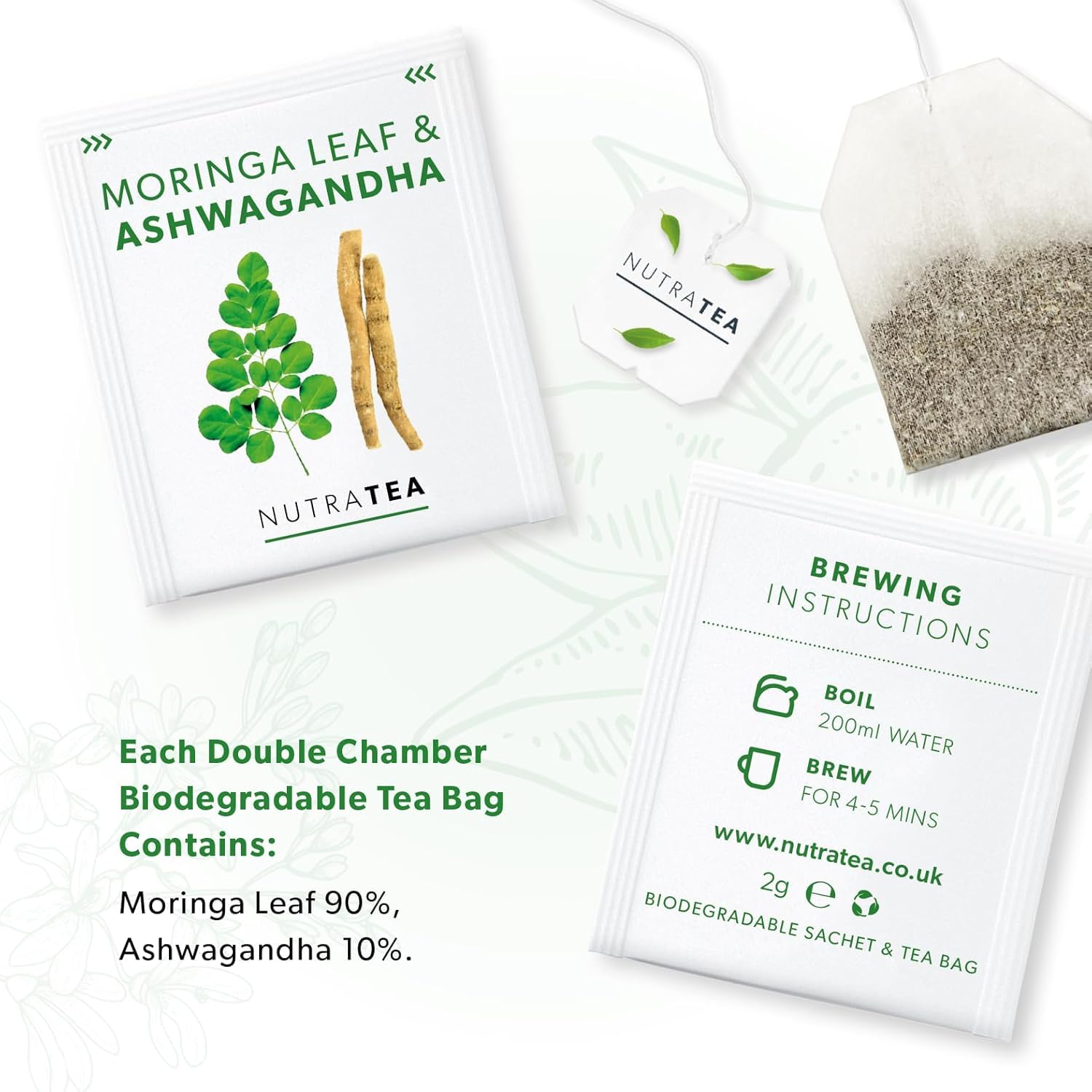 Herbal detox tea with ashwagandha